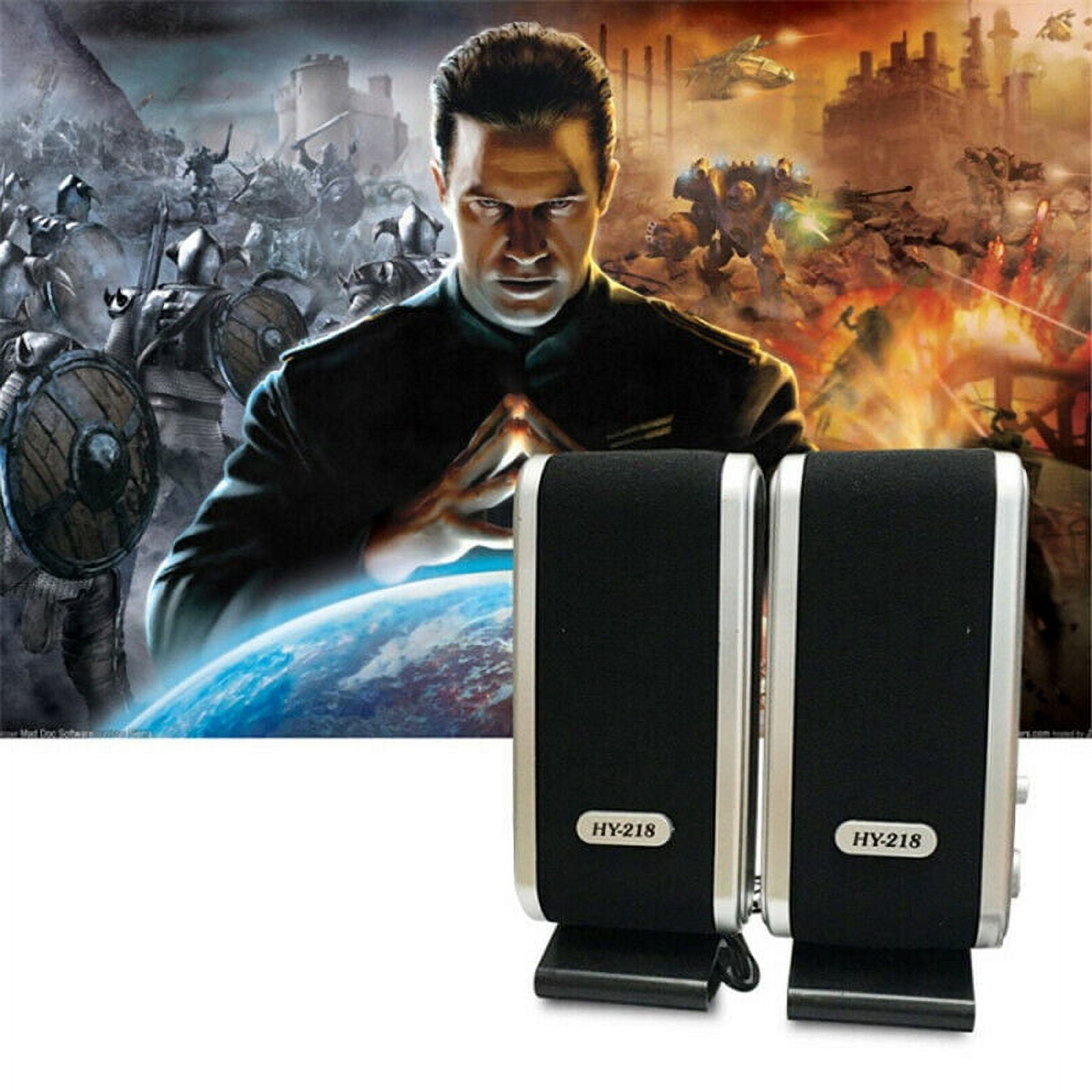 3.5mm Aux Computer Speakers for Desktop PC,Portable Multimedia USB Mini ...