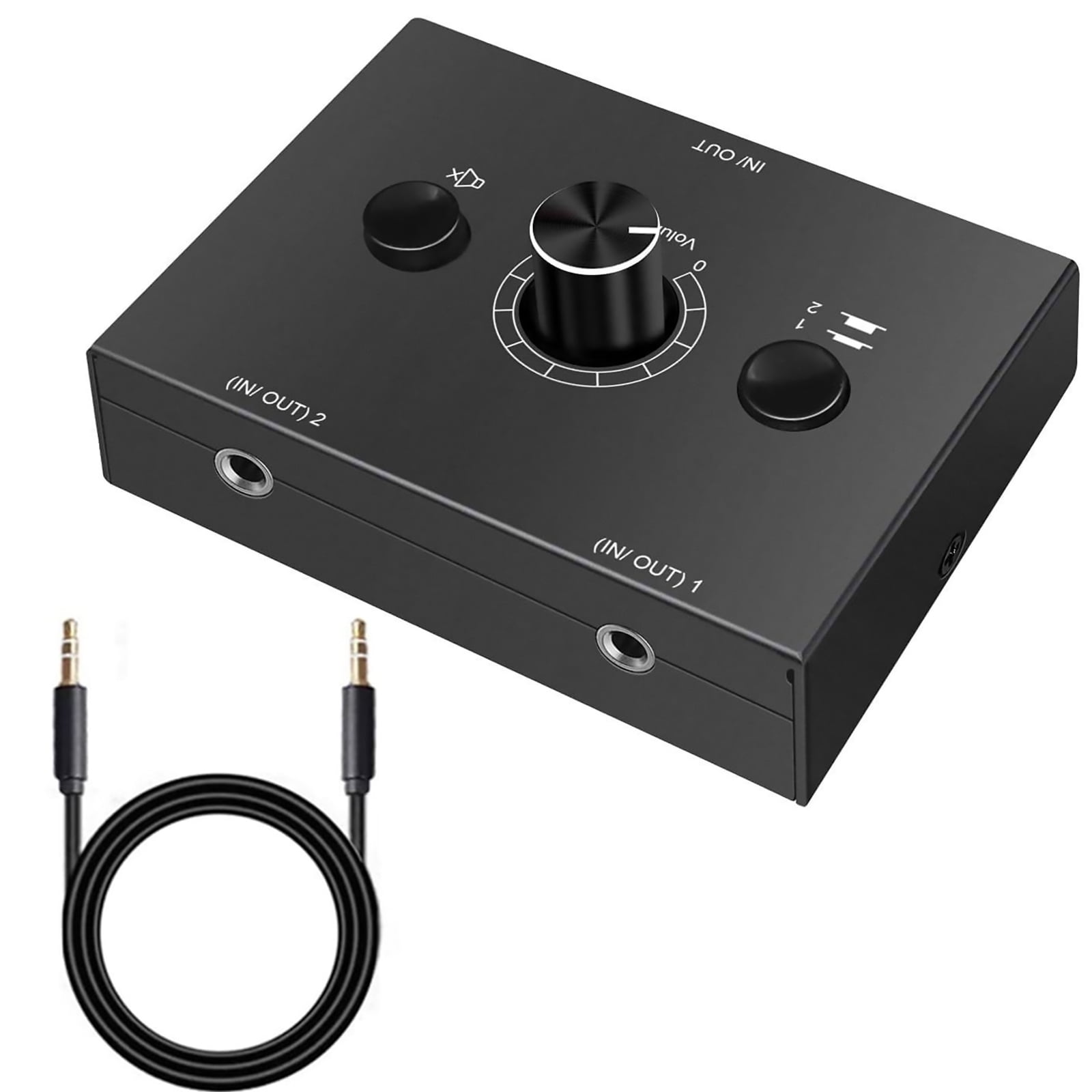 3.5mm Bi-Directional Audio Switcher 2-Way Selector, Stereo Splitter ...