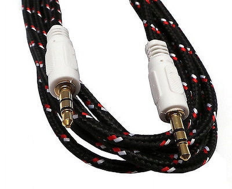 3.5mm Braided Stereo Audio Auxiliary AUX Cable for Apple iPod Touch 3 4 ...