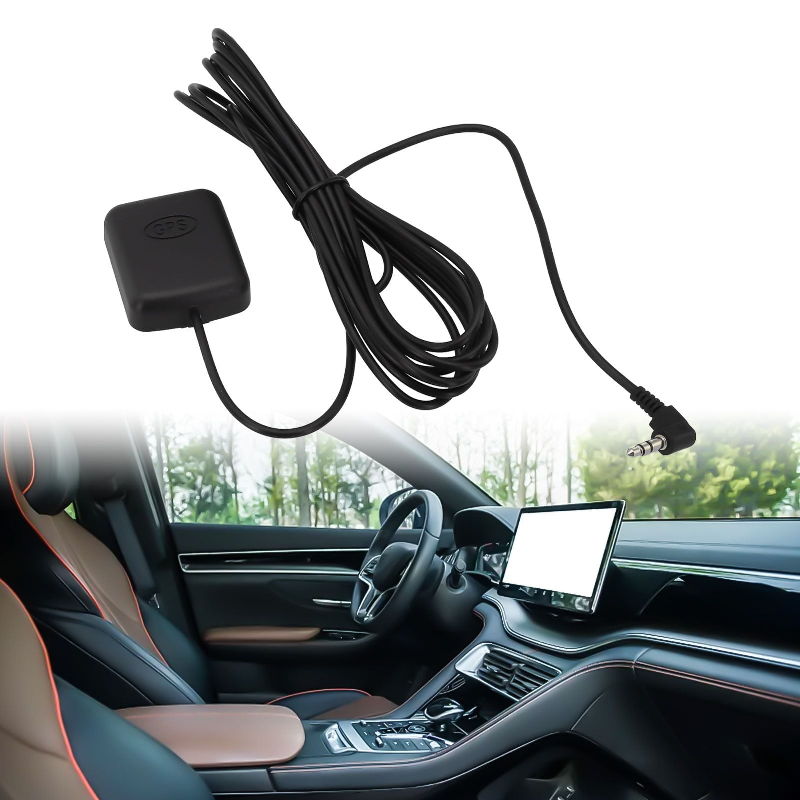 3.5mm Car GPS Signal Module Black- ABS- Streaming Media/player GPS ...