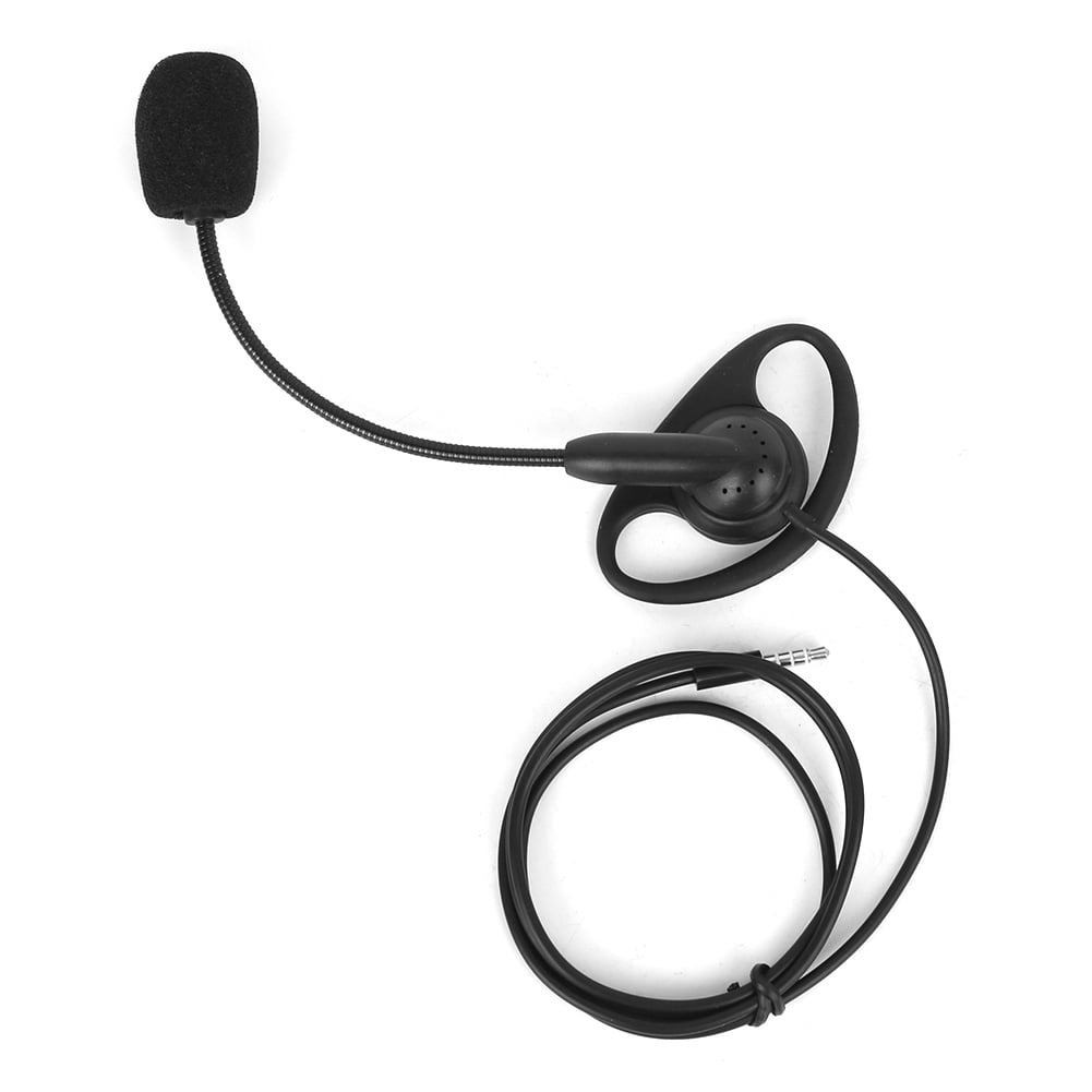 3.5mm Ear Hook Two Way Radio Earphone Bluetooth Wired Intercom Headset ...