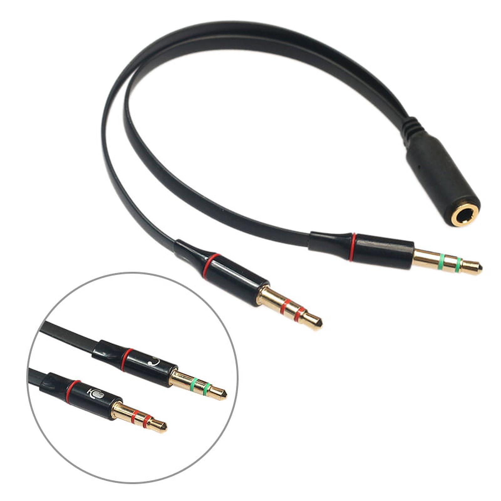 3.5mm Earphone Adapter Headphone Splitter Audio Female To 2 Male Jack 3 ...