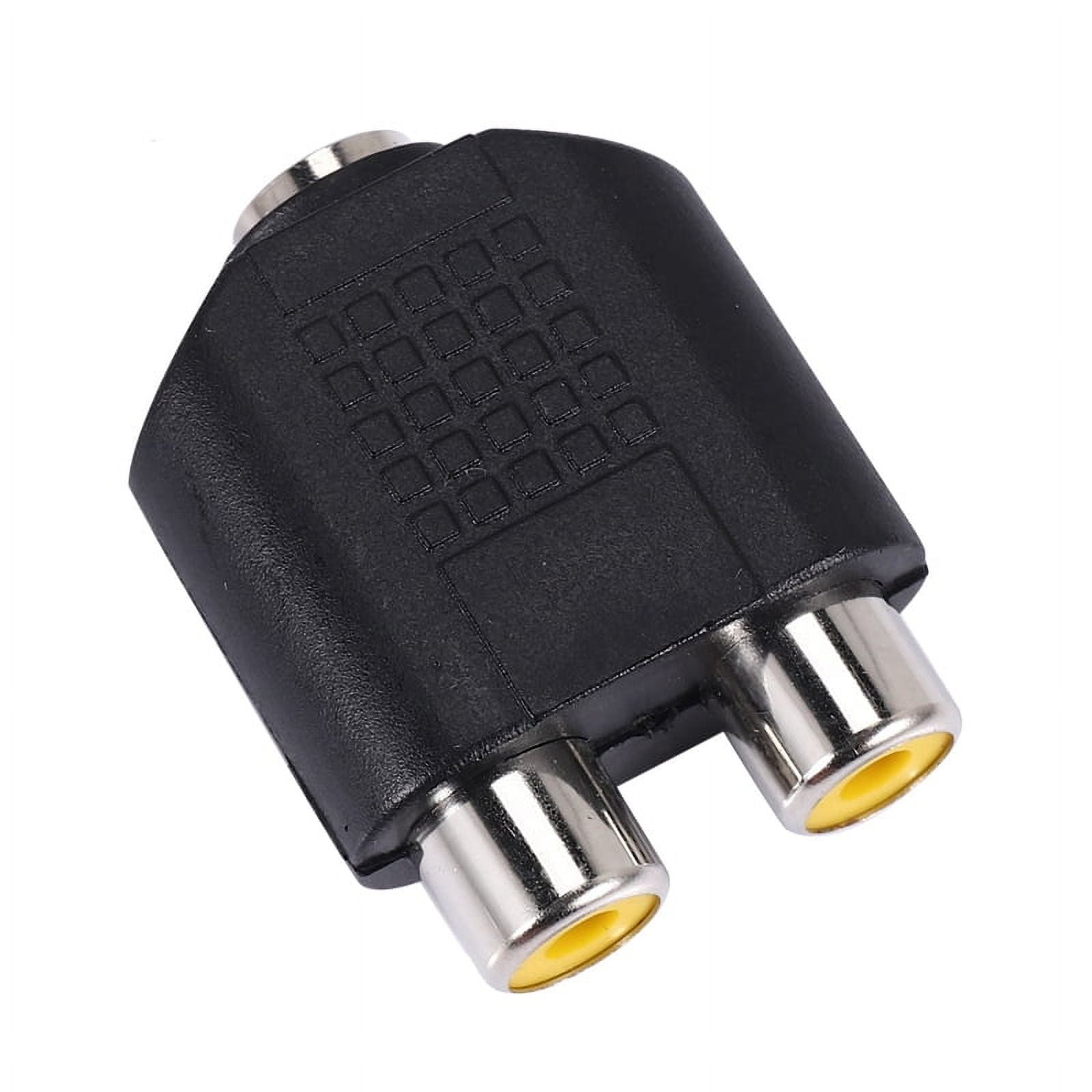 3.5mm Female Jack to Dual Female Phono Adapter Connector - Walmart.com