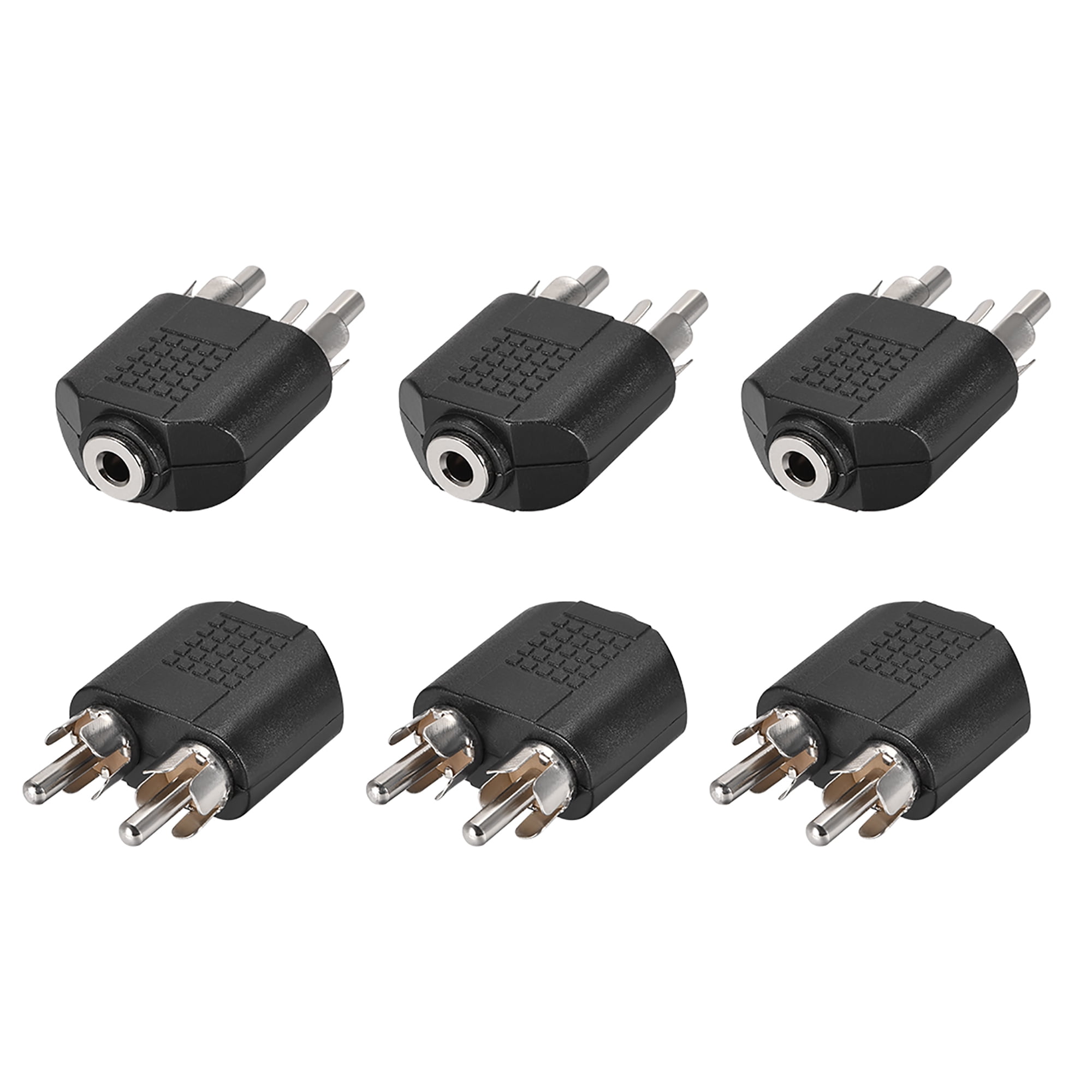 3.5mm Female to 2 RCA Male Connector Stereo Video Cable Adapter ...