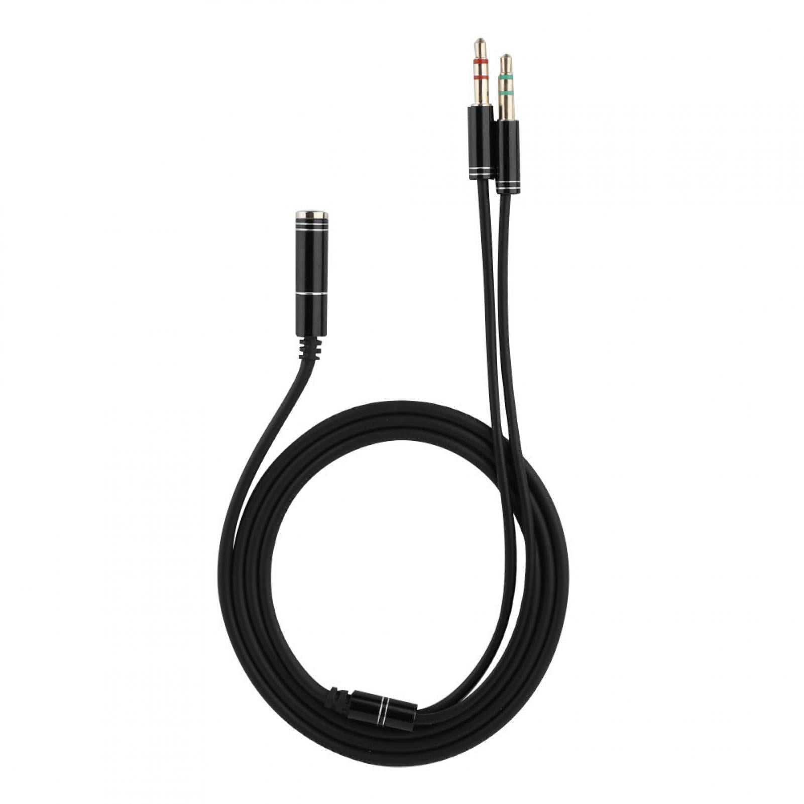 3.5mm Female to 3.5mm Dual Male Audio Extension Cable Headphone ...