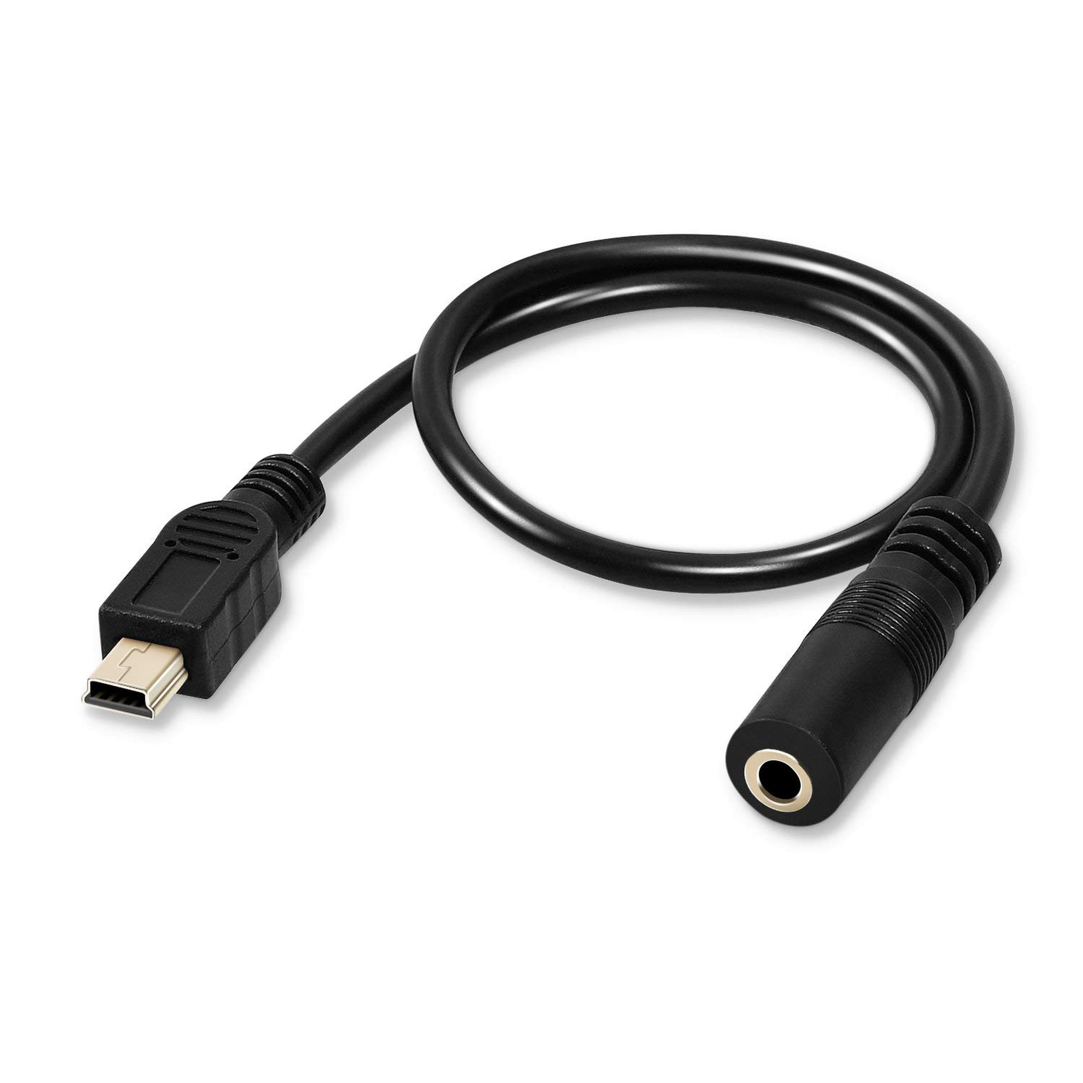 3.5mm Female to 5 Pin Mini USB Male Microphone Connection Cable ...