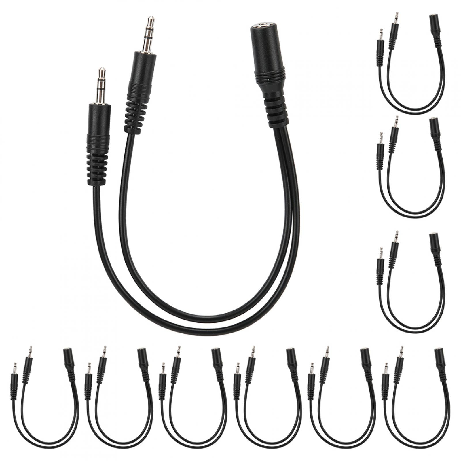 3.5mm Female to Dual Male Sharing Cable for Splitting Sound Sources 10 ...