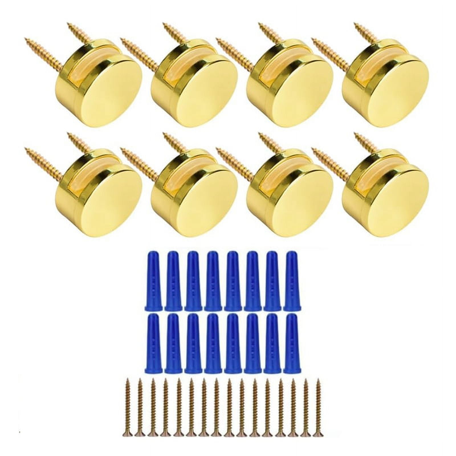 3-5mm Frameless Mirror Mounting Hardware 8 Pack Dual-Screw Fixing Kit ...