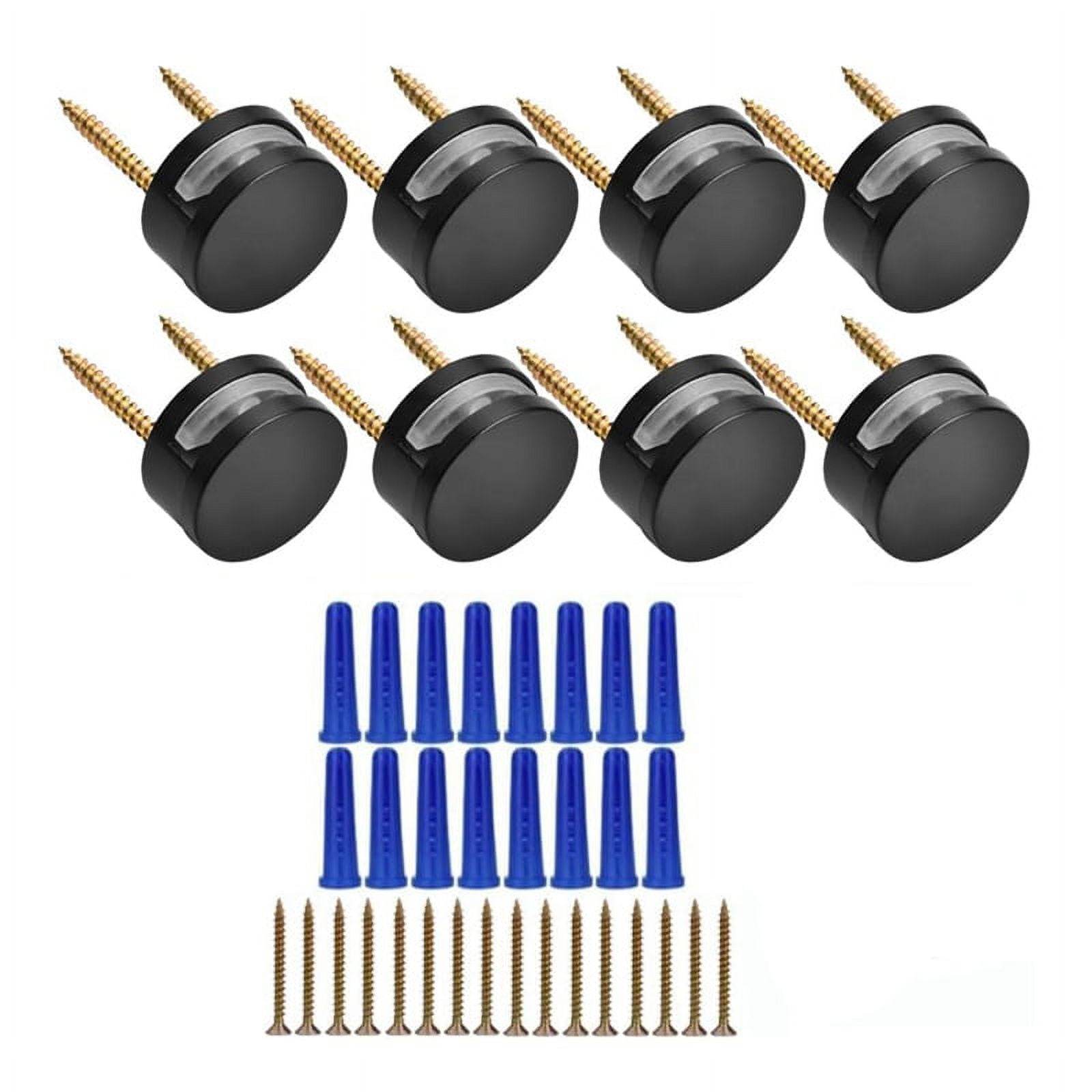 3-5mm Frameless Mirror Mounting Hardware 8 Pack Dual-Screw Fixing ...