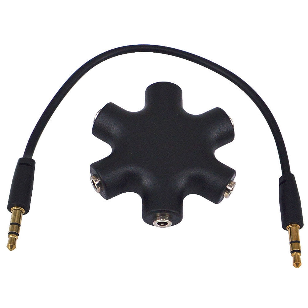 3.5mm Headphone Jack Splitter 3.5 Audio 5 Way 6 Port Female Connector ...