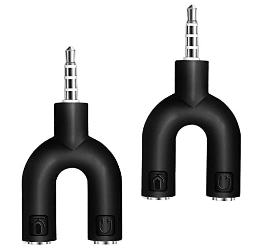 3.5mm Headphone Y Splitter Adapter Microphone Splitter Pole 3.5mm Male ...