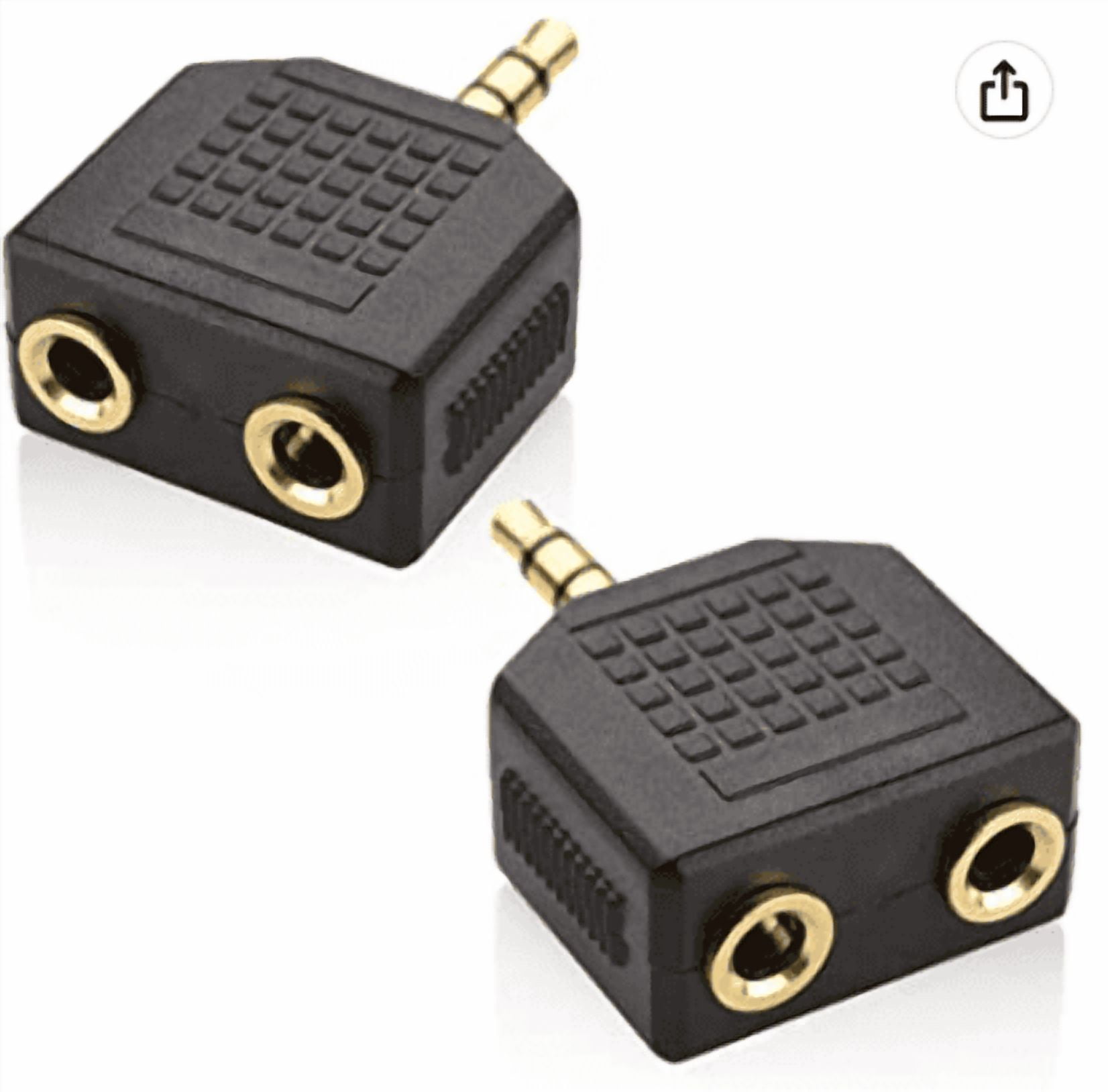 2pcs 3.5mm Headphone Y Splitter 1 Male to 2 Female Audio Jacks for ...