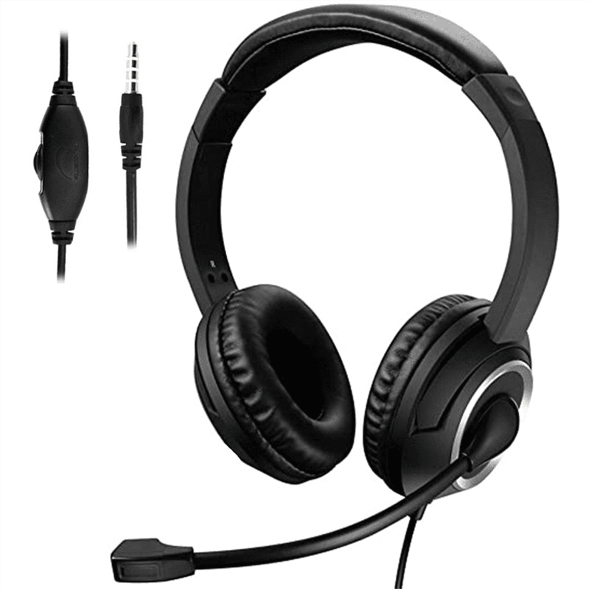 3.5mm Interface Computer Headset Online Class Listening Noise Reduction ...