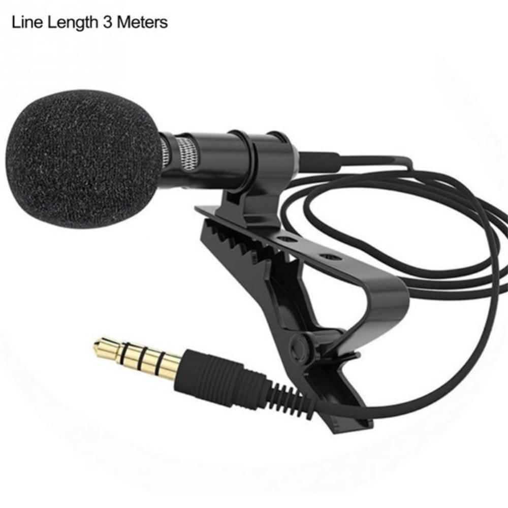 3.5mm Lavalier Microphone Vocal Stand Clip Tie for Mobile Phone ...