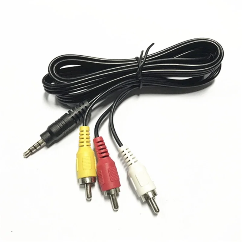 3.5mm Male To 3 Lotus Audio and Video 1 Minute 3 AV Cable TV Output One ...