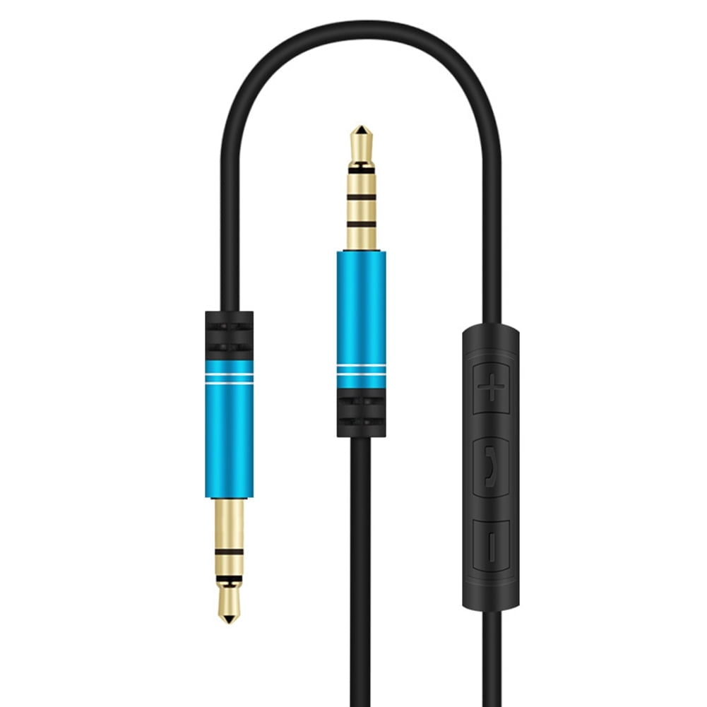 3.5mm Male Volume Control AUX Audio Adapter Cable with Mic for Speaker ...