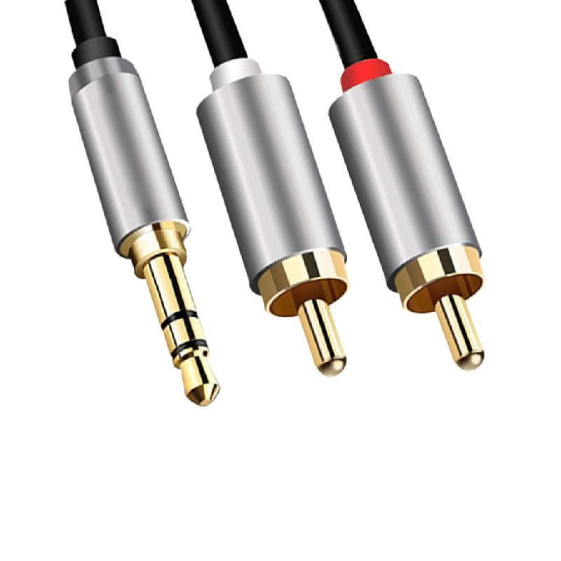 3.5mm Male to 2RCA Male Auxiliary Cord Stereo Y Splitter Wire Line ...