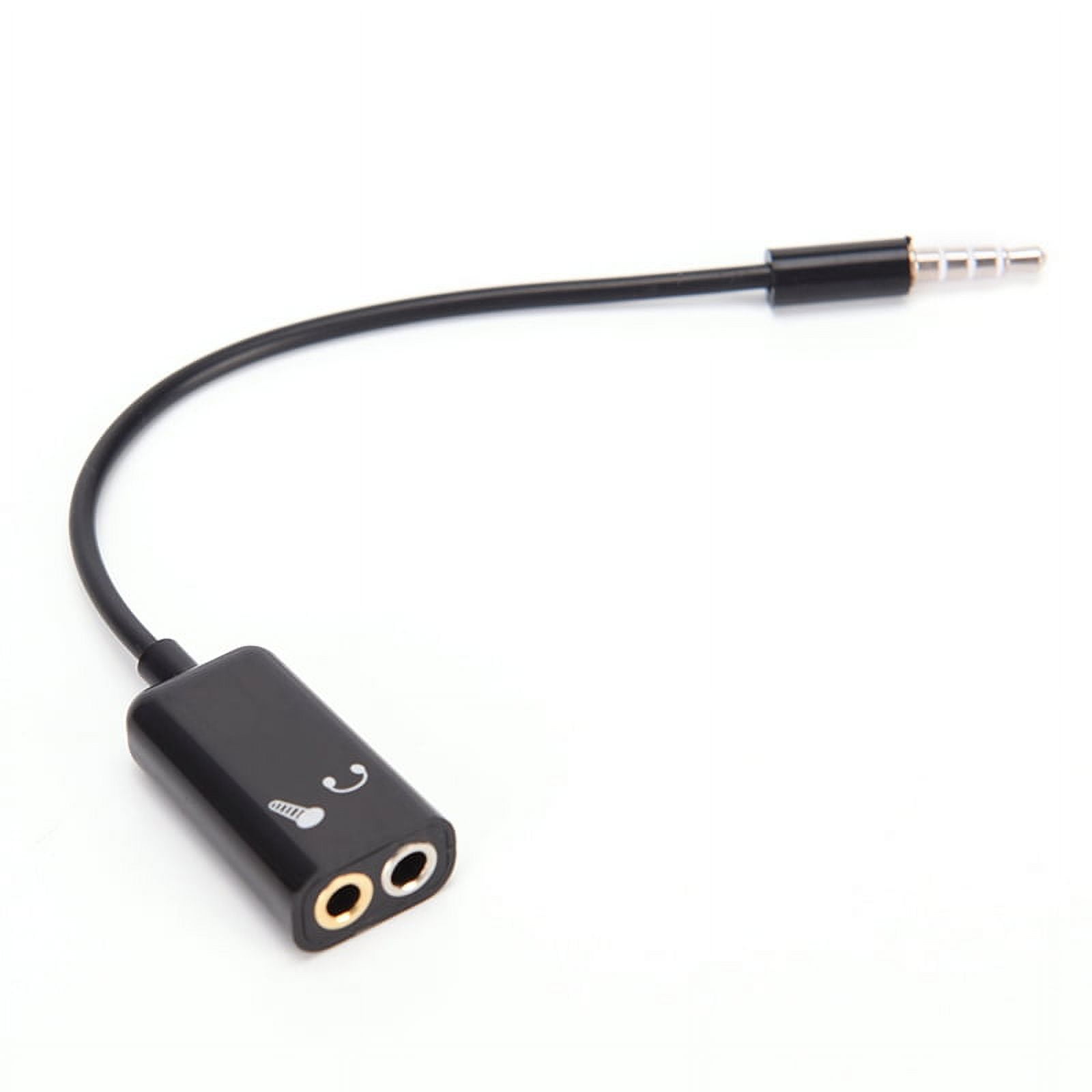 3.5mm Mic Audio jack to Headphone Microphone Y Splitter Cable Converter ...