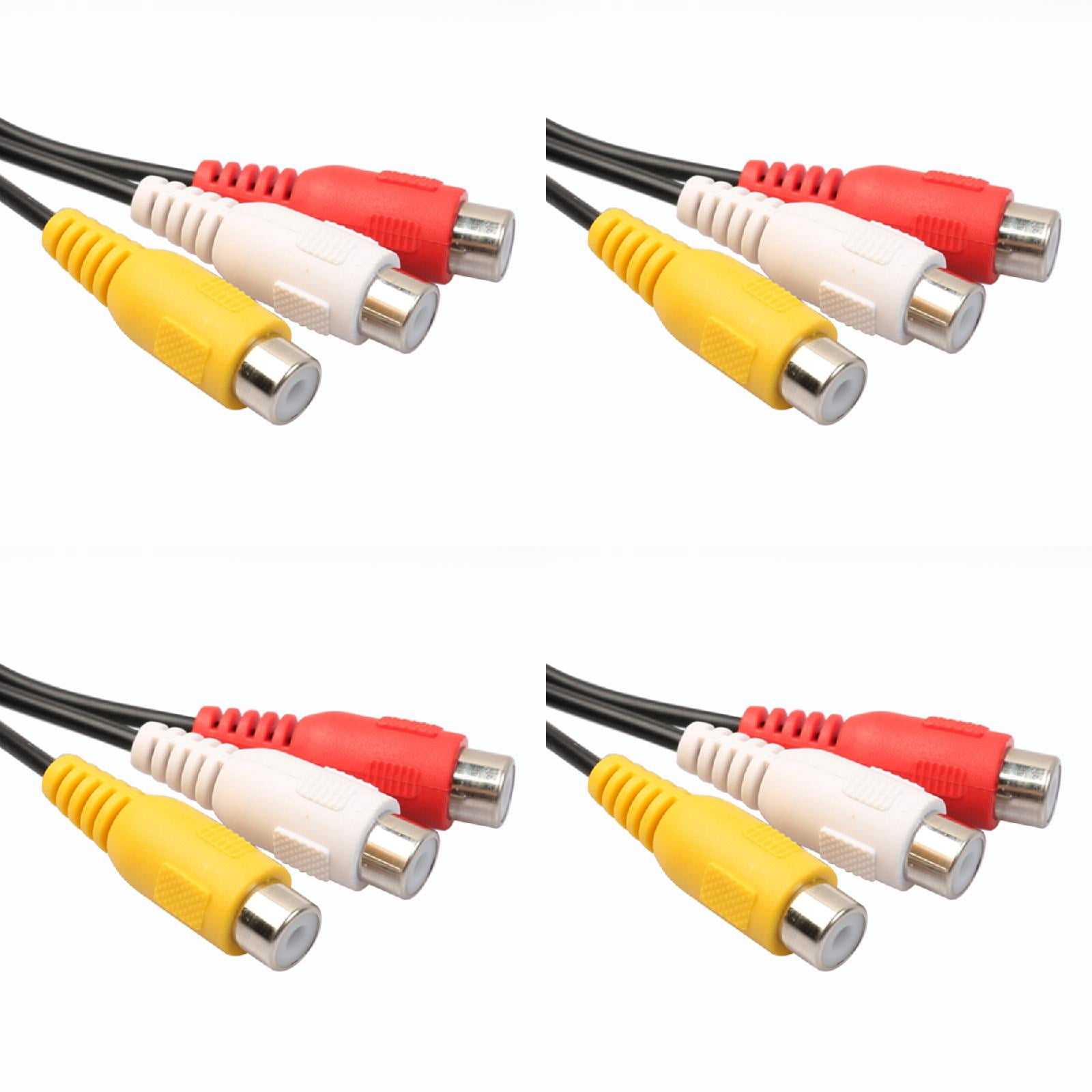 3.5mm Mini AV Male To 3RCA Female M/F Audio Video Stereo Jack Adapter ...