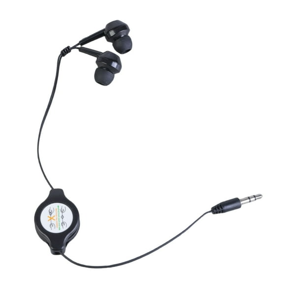 3.5mm Portable Retractable Cable In-Ear Earphone Extendable Wire ...