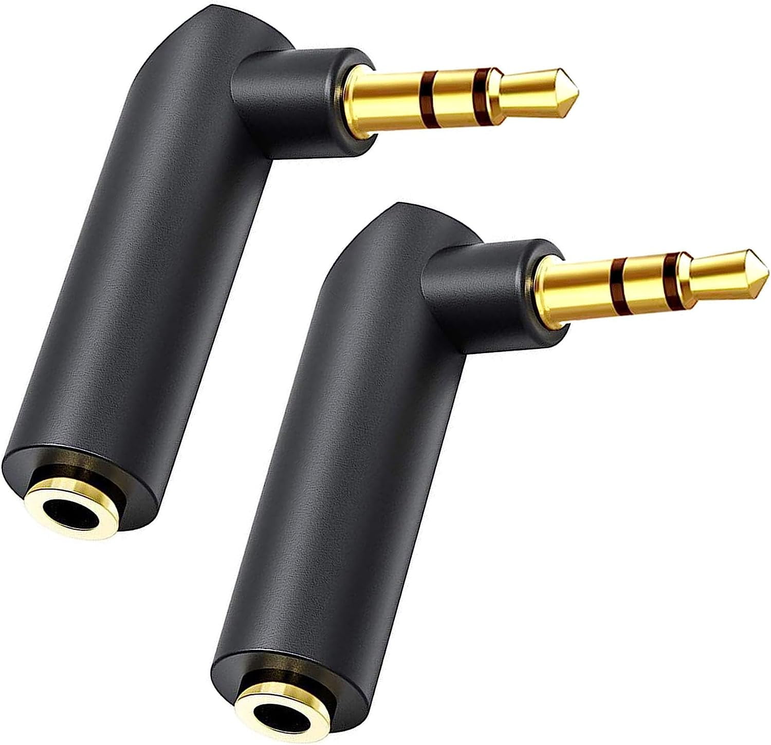 3.5mm Right Angle adapterr, Male to Female 3.5 mm Audio Jack Adapter ...