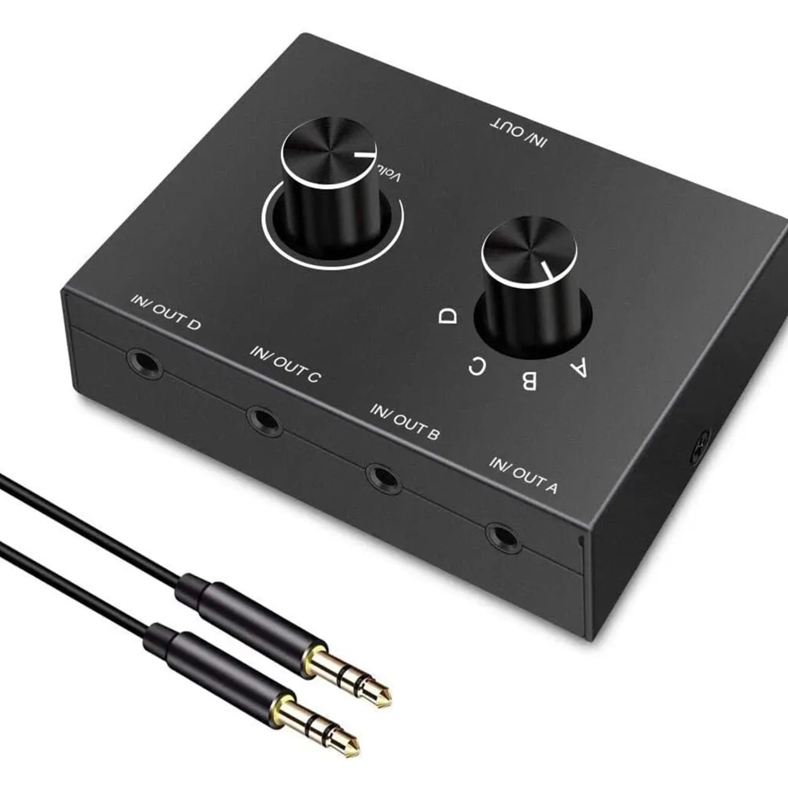 3.5mm Stereo Audio Switcher Bi-Directional Audio Switch Splitter Box ...