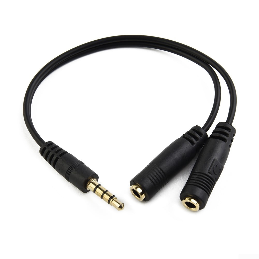 3.5mm Stereo Headphone Audio Y Splitter Cable Adapter Plug Jack Cord - Walmart.com