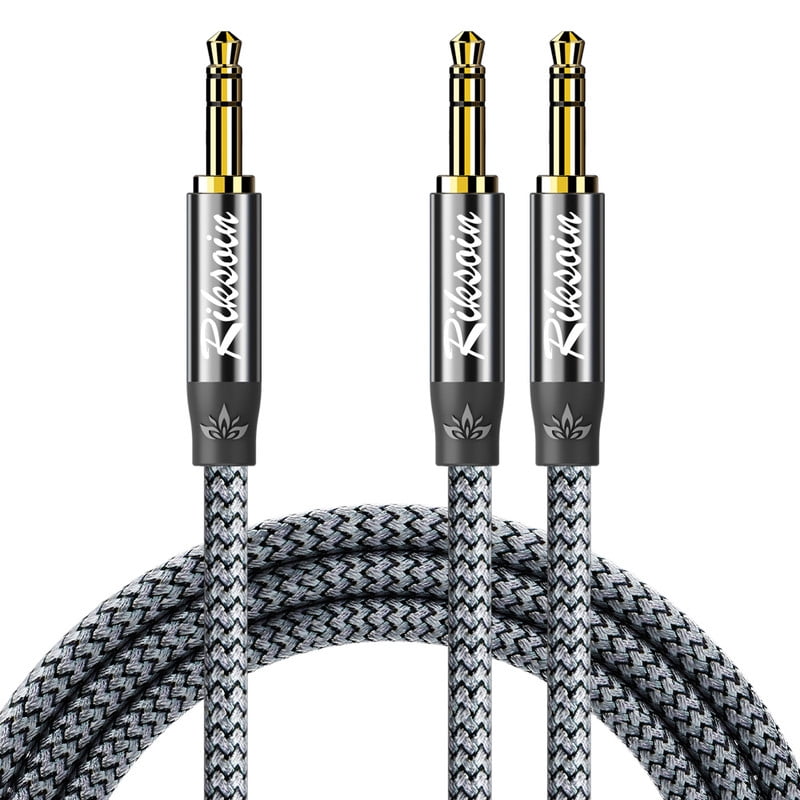 3.5mm Stereo Male to Dual 3.5mm Mono Male Audio Cable, 3.5mm 1/8" TRS Male to 2 x 3.5mm 1/8" TS ...
