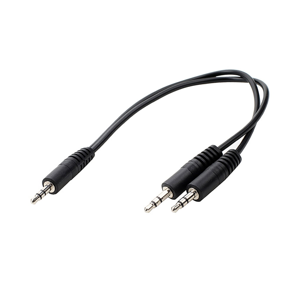 3.5mm Stereo Male Plug to Double 3.5mm Male Plug Speaker Cable Splitter ...