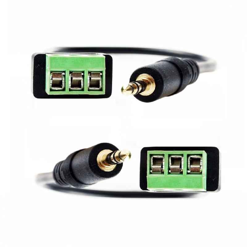 3.5mm Stereo Music Connectors Cable with Screw Terminals Adapter for ...