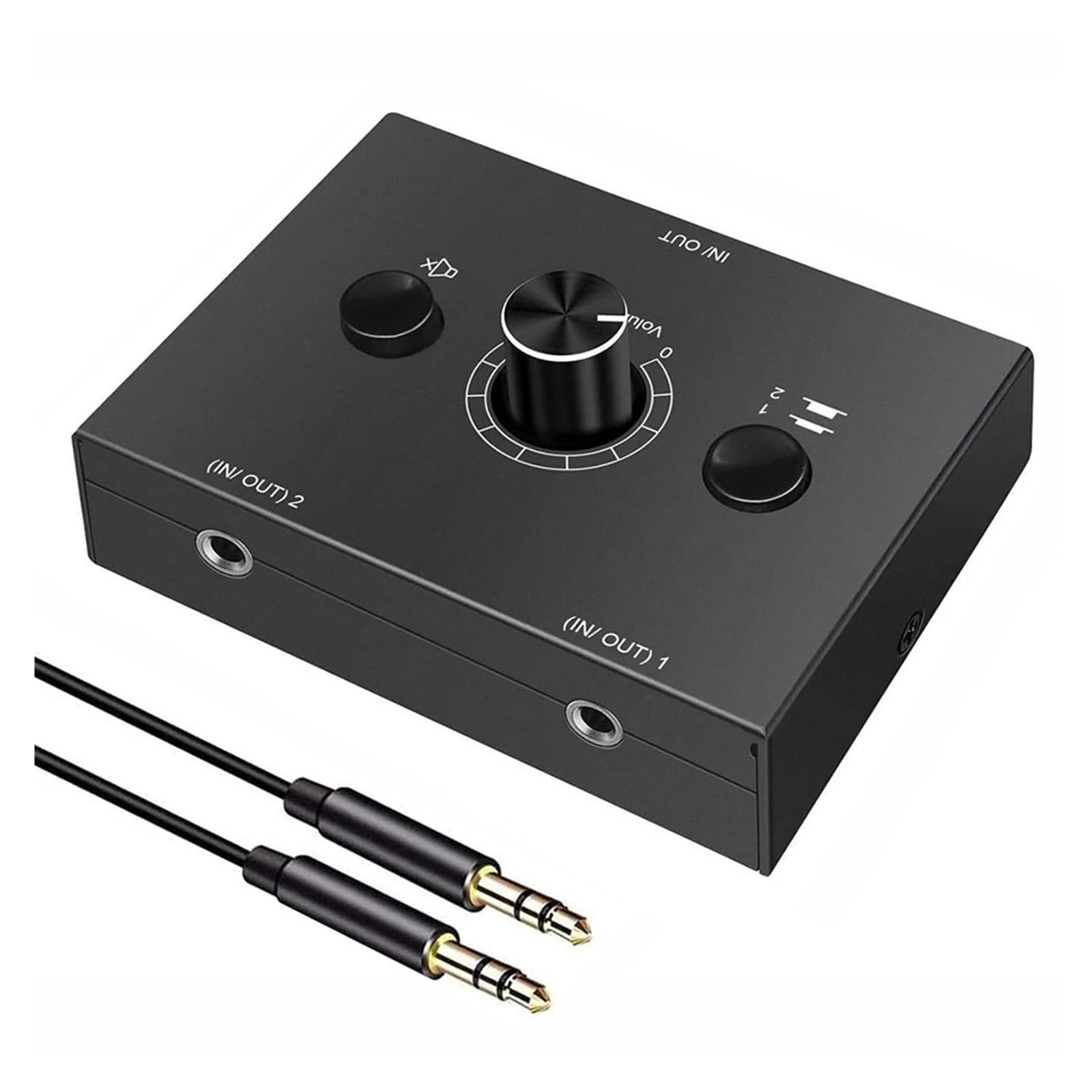 3.5mm Stereo Switcher Bi-Directional Switch Splitter Box with Mute ...