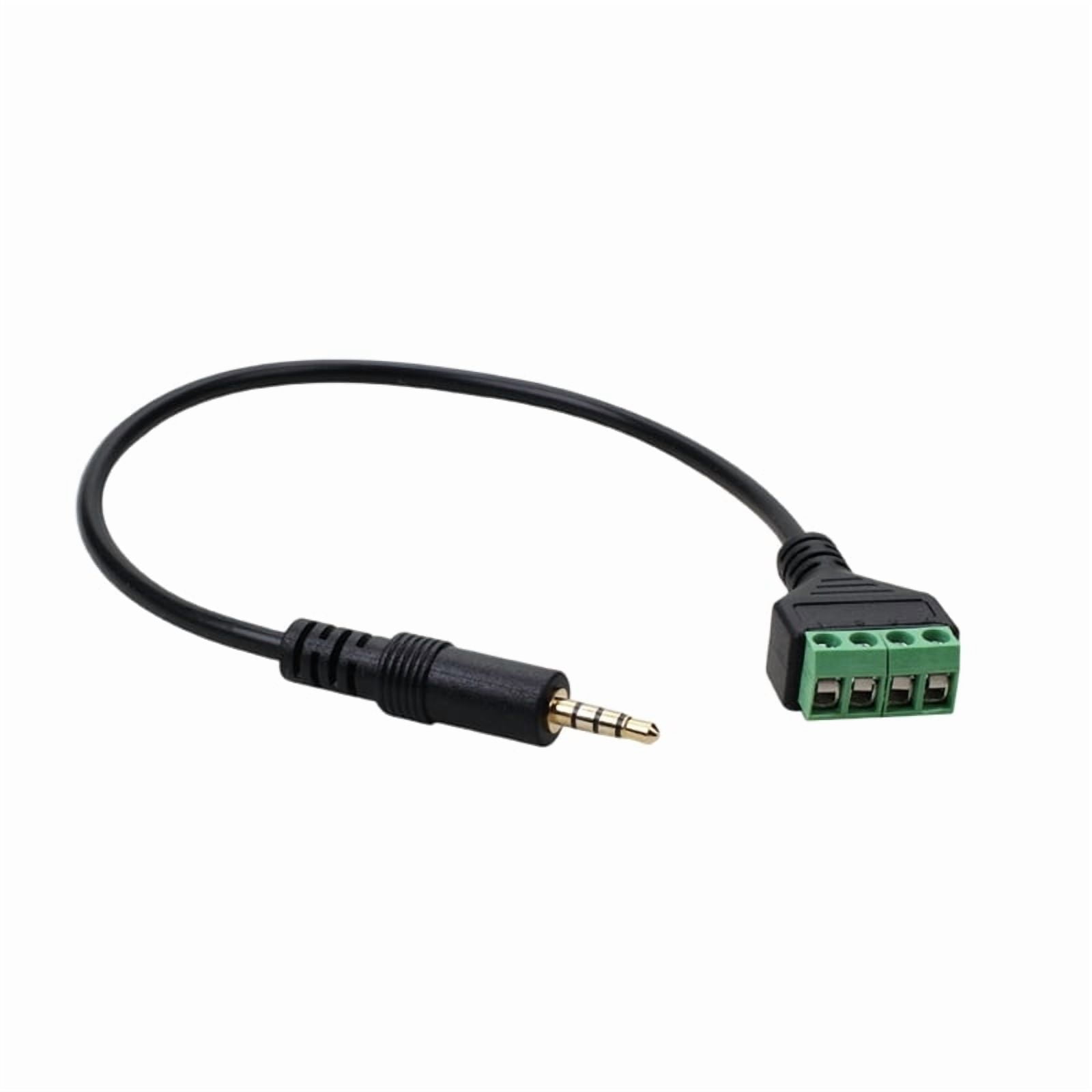 3.5mm TRRS Male Jack to 4 Pin Screw Terminal Adapter Cable Gold Plated ...