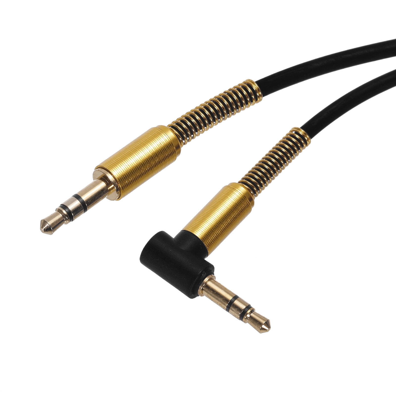 3.5mm TRS Aux Spring Cable Male to Male Auxiliary Audio HiFi Headphone ...