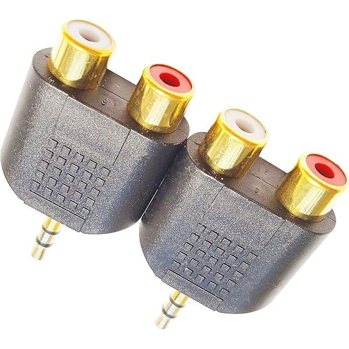 3.5mm TRS Stereo Male to Dual RCA Female Audio Adapter 3.5mm Stereo to ...