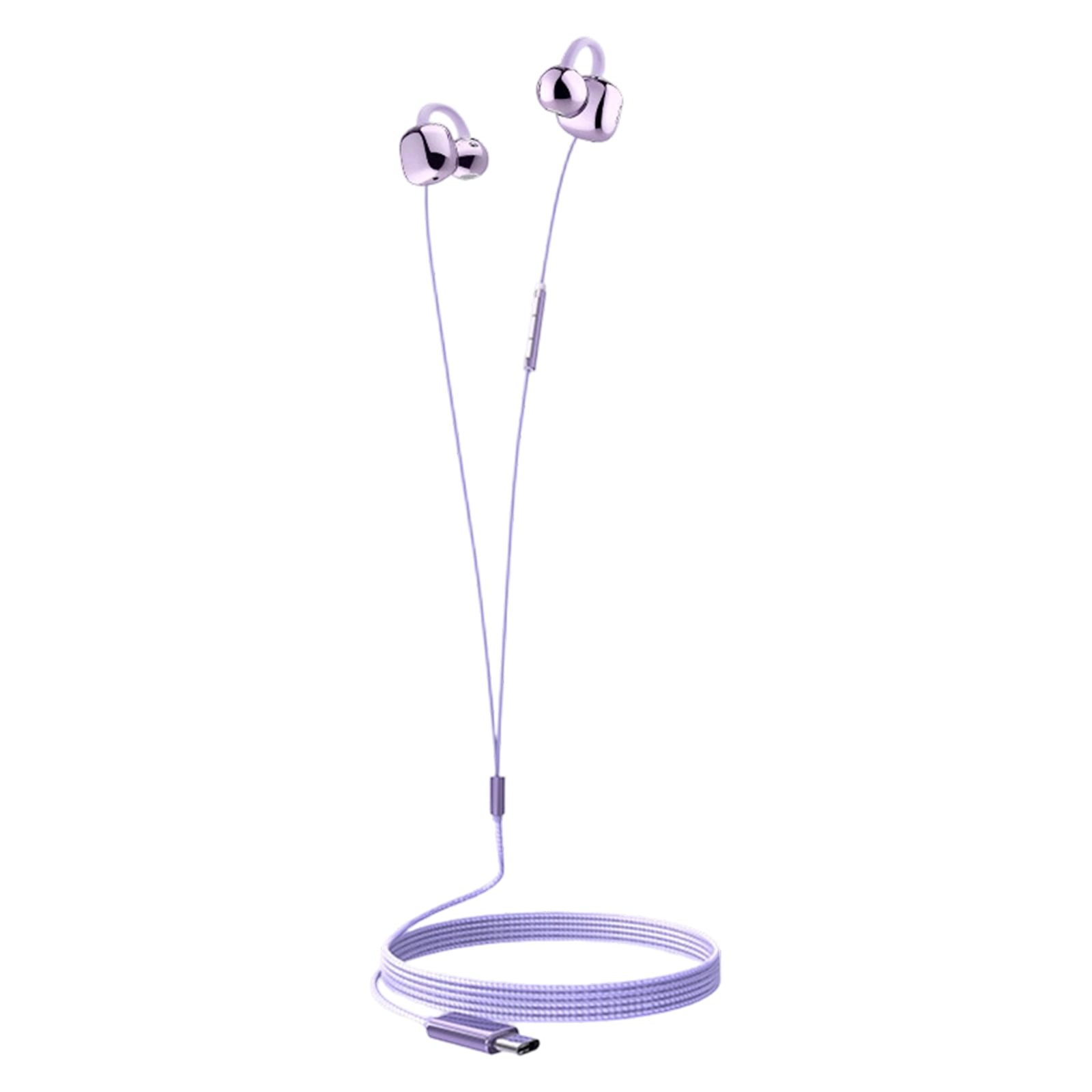 3.5mm/Type C Clip on Earpiece Cord Earbud 3.5mm/Type C Earphone ...