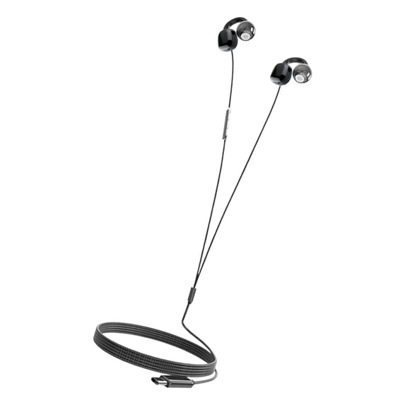 3.5mm/Type C Clip on Earpiece Cord Earbud 3.5mm/Type C Earphone ...