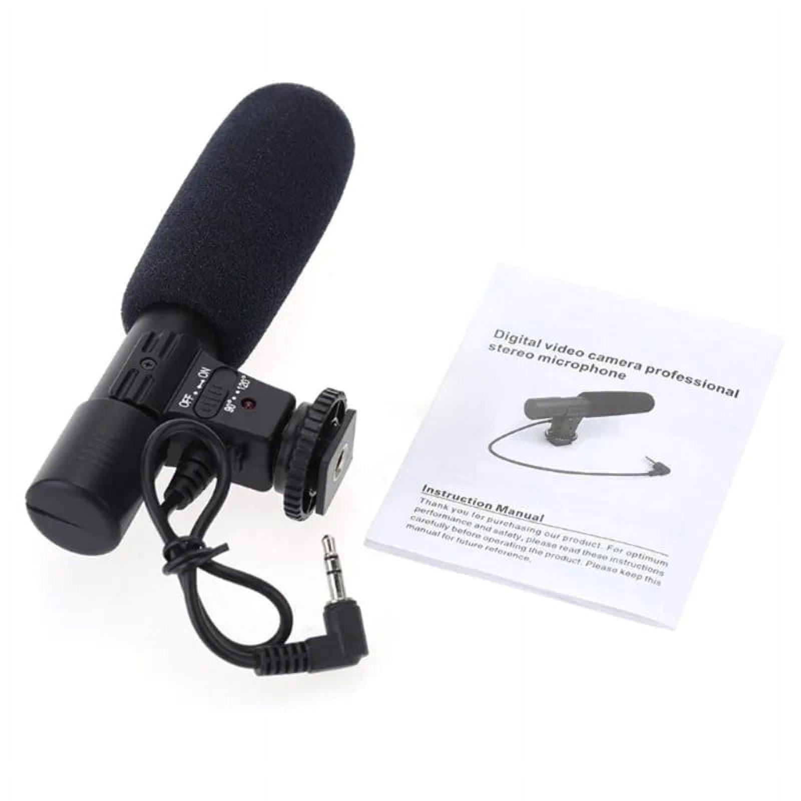3.5mm Universal Microphone External Stereo Mic Camcorders MIC-01 SLR ...