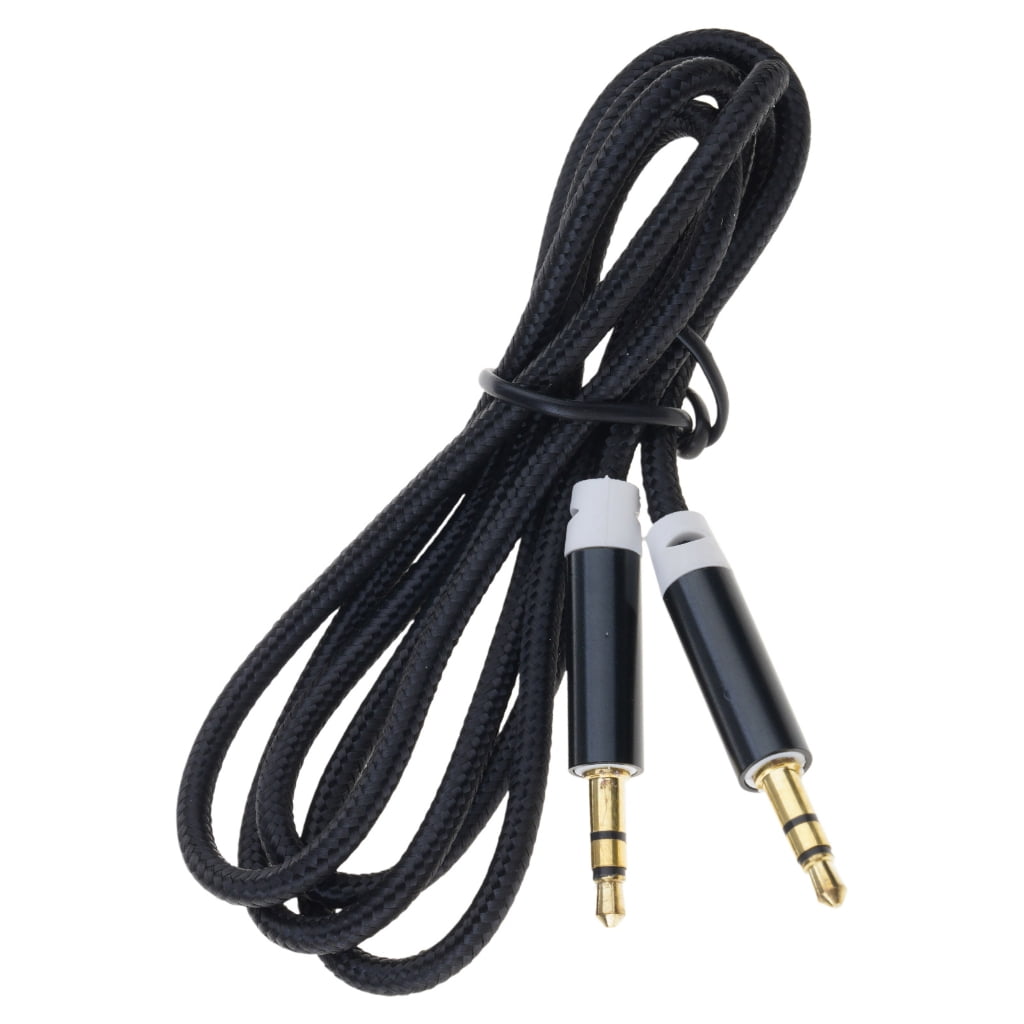 3.5mm Weaving Cable Male to Male Connectors Wire Connection Extension ...