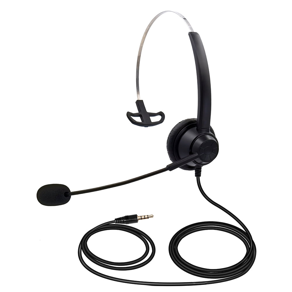 3.5mm Wired Computer Headset with Microphone Universal Office Call ...