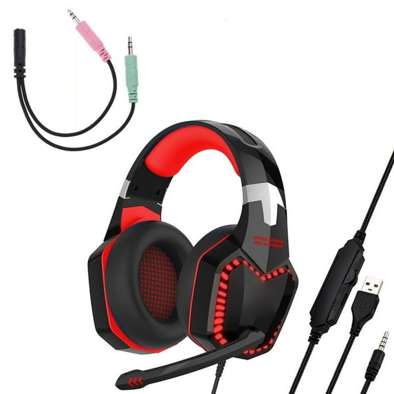3.5mm Wired Gaming Headphone Good Sound Quality Over-Ear Headset with ...