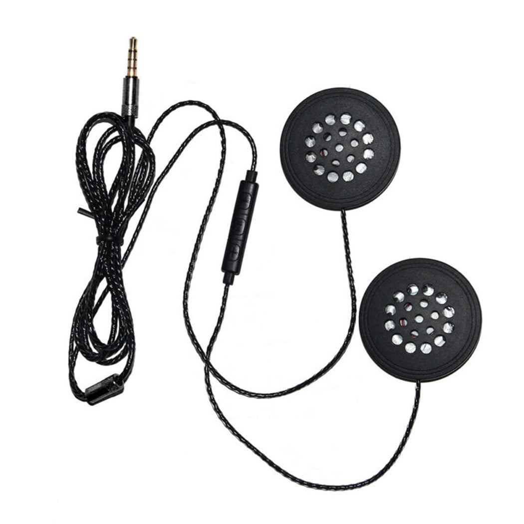 3.5mm Wired Motorcycle Helmet Interphone Headphone Speaker Music ...