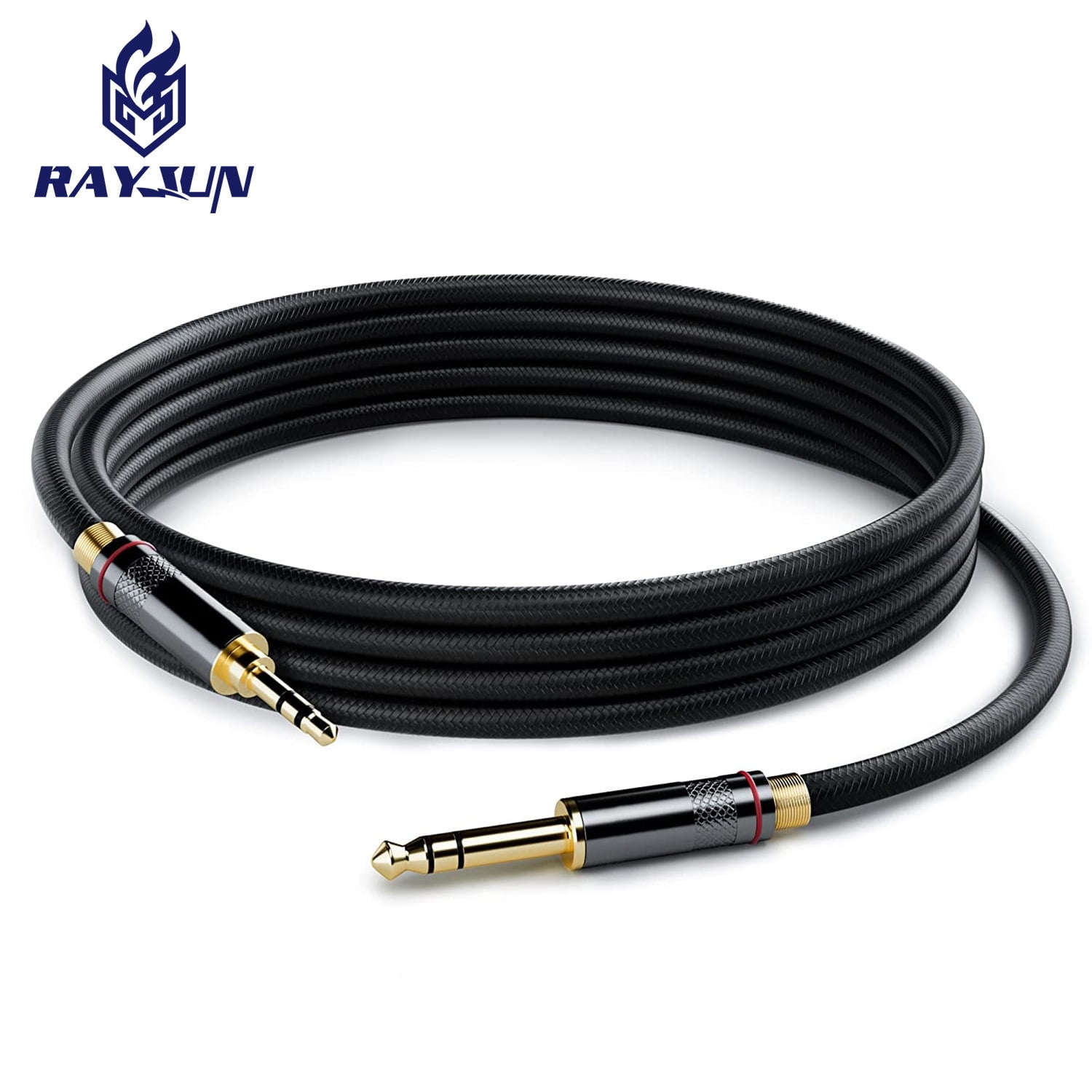 3.5mm to 1/4" (6.35mm) TRS Audio Cable, Silver Plated Copper Cord for ...
