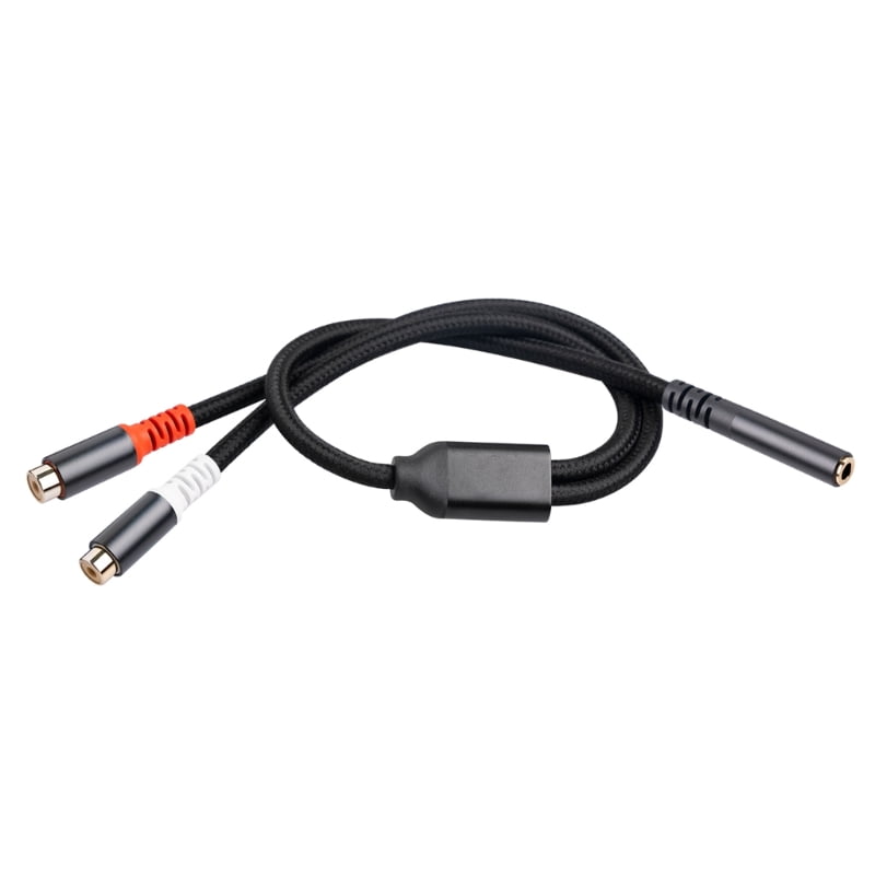 3.5mm to 2 Female phono Cable Stereo Music Adapter HiFi Sound Auxiliary ...