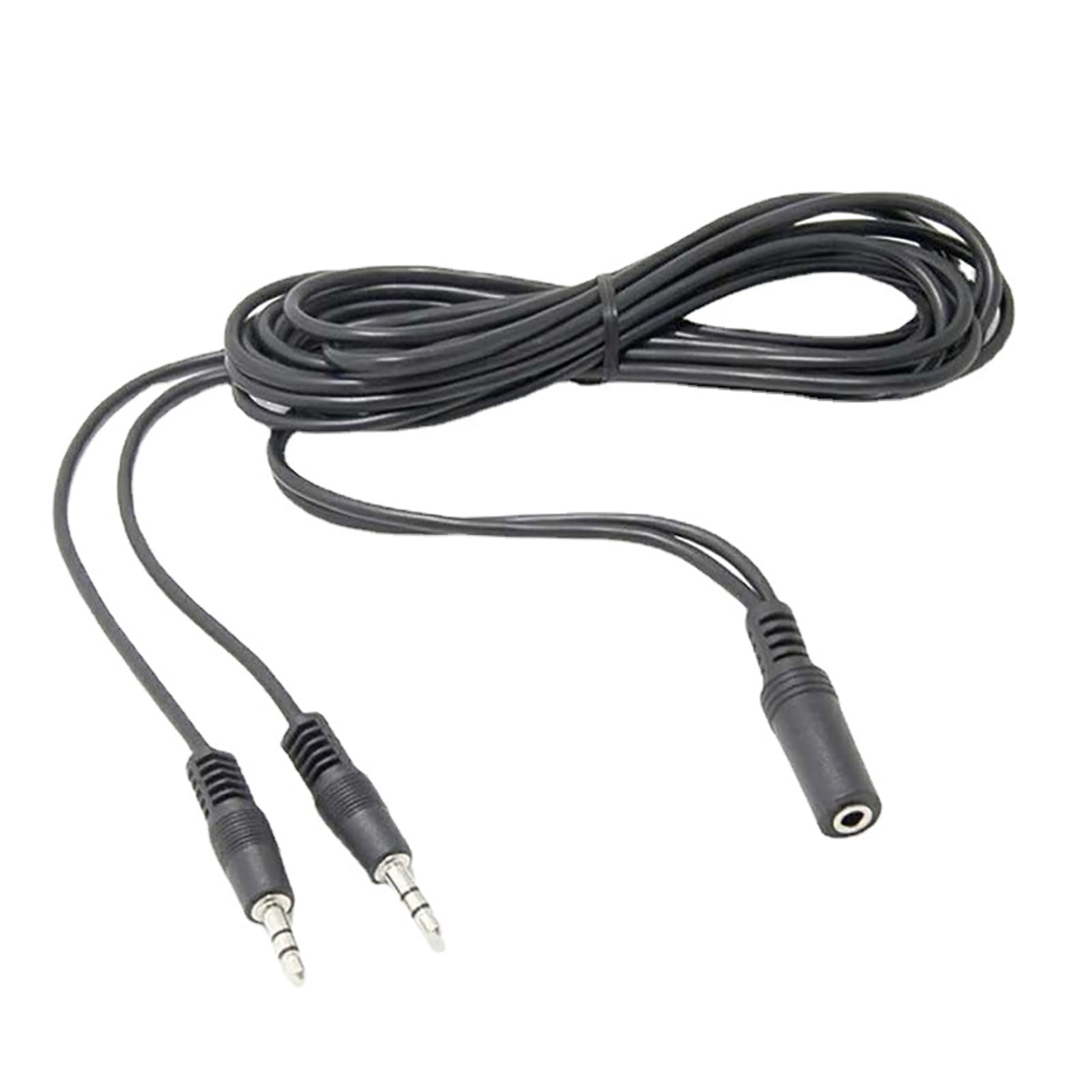 3.5mm to 3.5mm Extension Cable 1/8Inch Female to 2 Male Plug Stereo ...