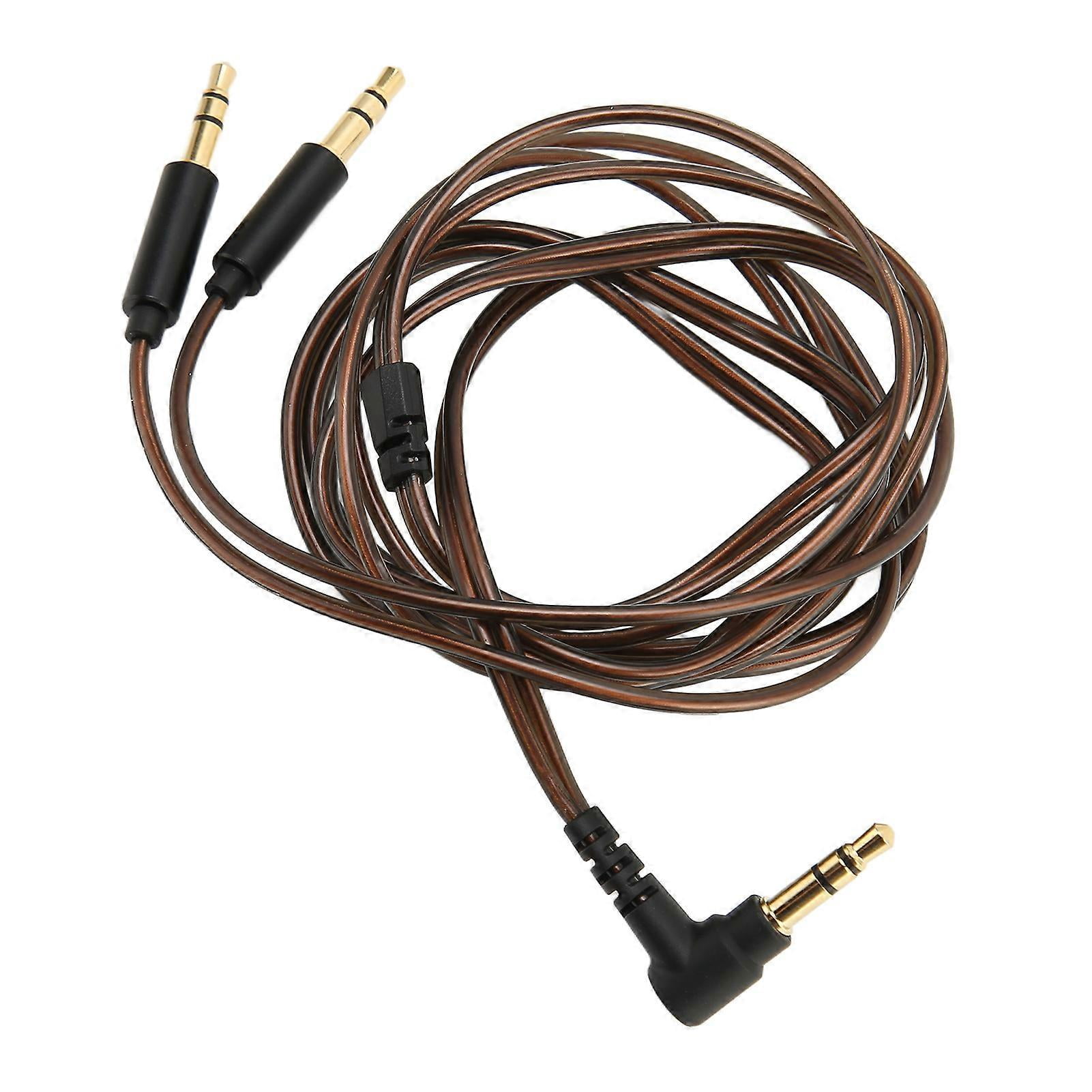 3.5mm to Dual 3.5mm Jack Male Cord OFC Core Headphone Upgrade Cable for ...