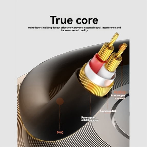 3.5mm to Dual 6.5mm Cable Adapter Male Mono 6.5 Jack to Stereo 3.5 ...