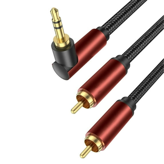 3.5mm to Dual RCA Audio Cable for Cell Phone, PC, Amplifier, and ...