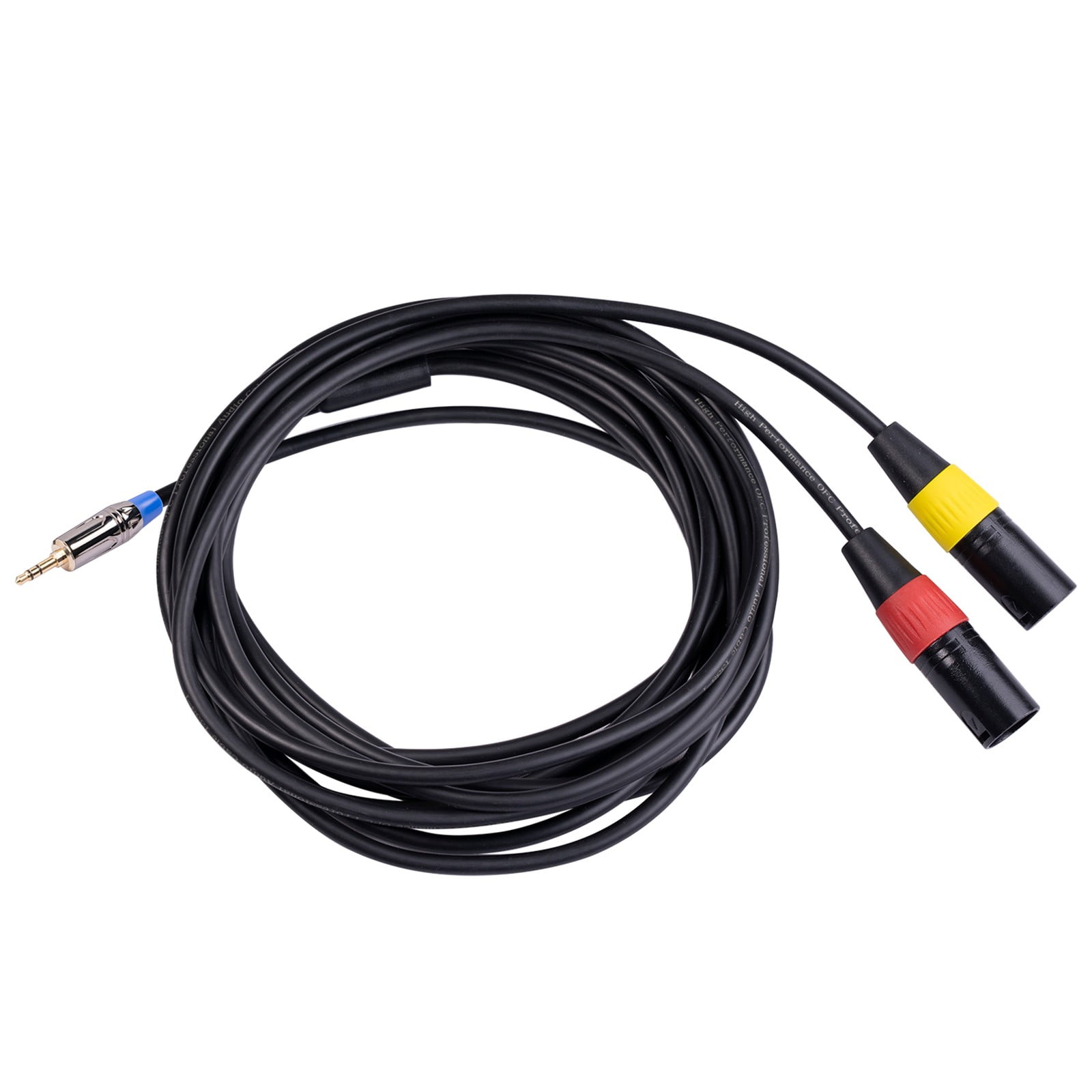 3.5mm to Dual XLR Male Y - Splitter Adapter Cord - Ideal for Connecting ...