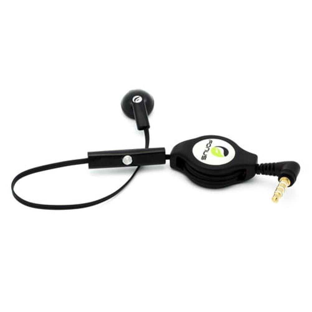3.5mm w Mic Headphone Retractable Mono Earphone Headset Handsfree Earbud Y4Q for LG Prime 2 ...