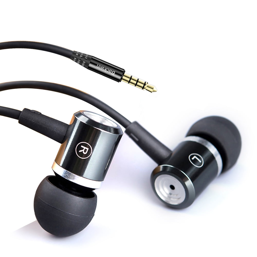 3.5mm wired earbuds,heavy bass in-ear wire headphones with microphone ...